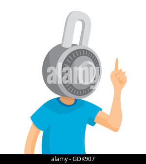 shy man concept cartoon illustration Stock Photo - Alamy