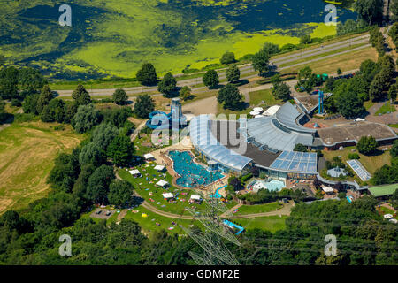 Aerial view, Heveney amusement park, Witten, Ruhr region, North Rhine ...