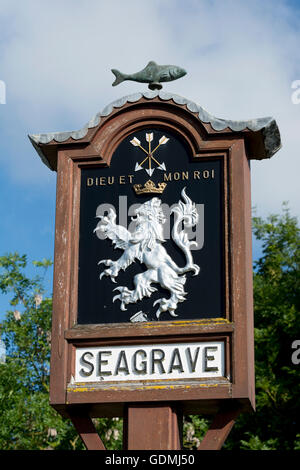 Seagrave village sign, Leicestershire, England, UK Stock Photo - Alamy