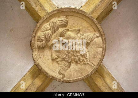 legendary keystone of the Templars fortress of Tomar, the castle of the ...