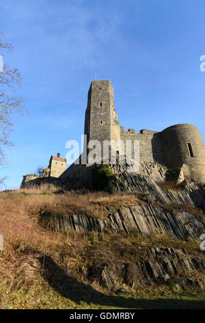 Stolpen: Stolpen Castle and basalt columns, Germany, Sachsen, Saxony ...