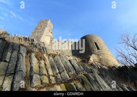 Stolpen: Stolpen Castle and basalt columns, Germany, Sachsen, Saxony ...