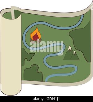 Map orienteering draw icon vector illustration design Stock Vector ...