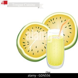 Tongan Cuisine, Watermelon Otai or Traditional Drink Made From ...