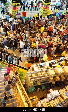 Crowded, busy atmosphere at Tax shoping centre, group of Asia people ...