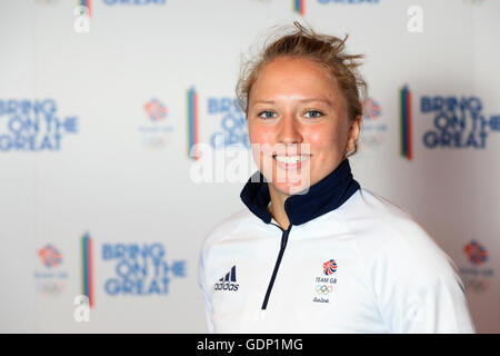 Rugby 7s player Emily Scott during the Team GB Kitting Out session at ...
