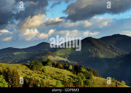 Dzembronya Village, Carpathian Mountains, Ivano-Frankovsk Region Stock ...