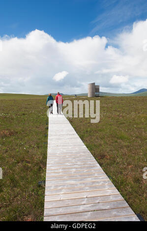 Forsinard Flows Sutherland Scotland summer sunshine over the station ...