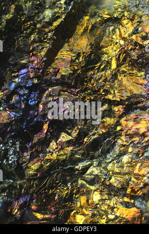 Microscope image of colorful copper ore Stock Photo - Alamy