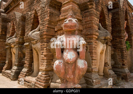 a Pagoda with Elephants and Animals near Old Bagan in Myanmar in ...