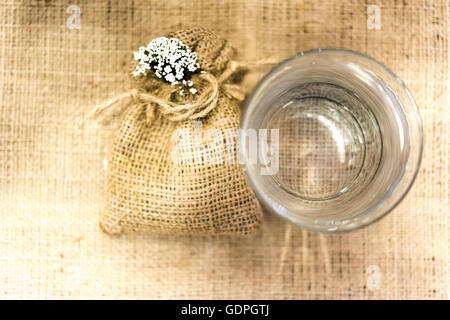glass and wicker sack Stock Photo - Alamy