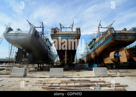 a Ship manufactur near the city of Myeik in the south in Myanmar in ...