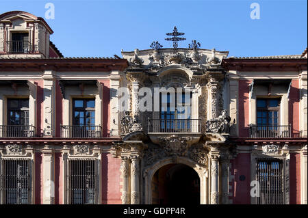 Facade of the Spanish Baroque architectural style Archbishop Palace of ...