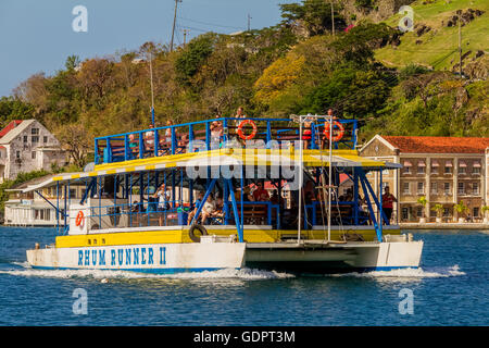 Rhum Runner Boat Entering Harbour St. George's Grenada Stock Photo ...