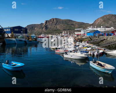 Sisimiut fishing harbour West Greenland Stock Photo - Alamy