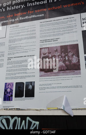 Shadwell, London. UK. 21st July 2016. A new billboard asking people not ...