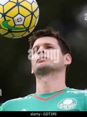 Goalkeeper Vagner, the SE Palmeiras, during training, the Football ...