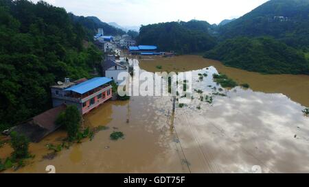 Enshi, China's Hubei Province. 22nd July, 2016. Aerial photo shows the ...