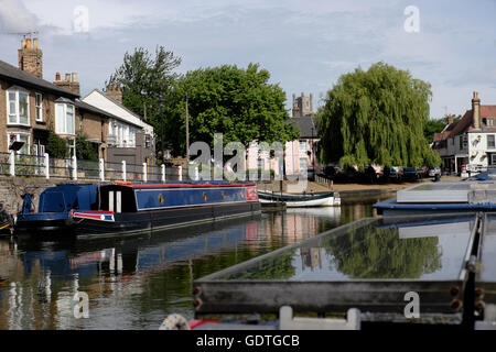 The River Great Ouse in Ely, Cambridgeshire. In the distance is the ...