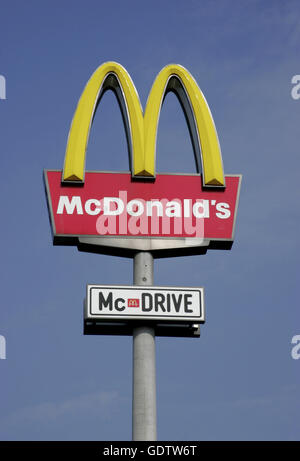 McDonalds sign, McDrive, Germany Stock Photo - Alamy