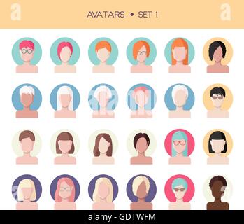 beautiful woman head avatar character vector illustration design Stock ...