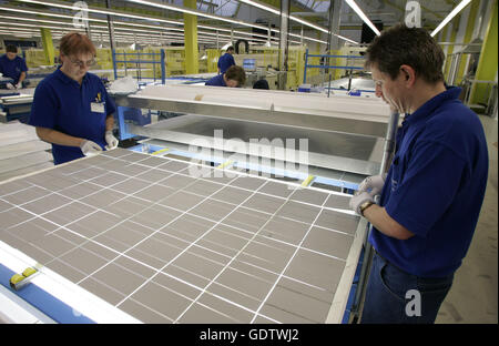 Solar module manufacturing Stock Photo - Alamy