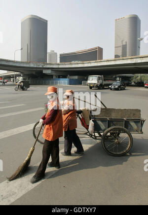 Beijing road sweepers Stock Photo - Alamy