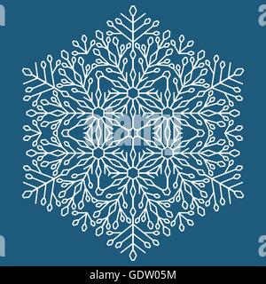 Pretty Vector Round Snowflake Stock Vector Image & Art - Alamy