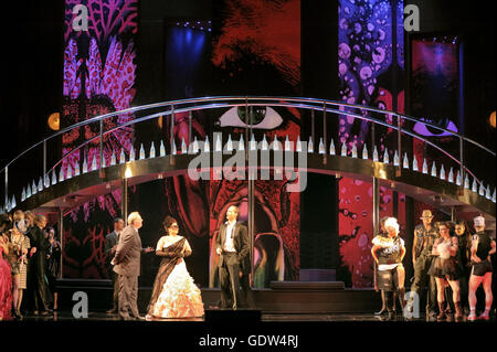 A scene from the operetta 'Die Fledermaus', featuring a character ...