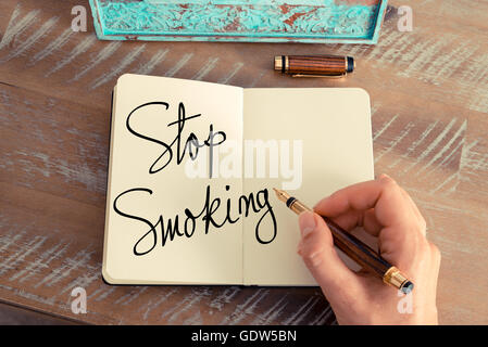 Handwriting text Stop Smoking. Business approach Discontinuing or ...