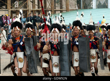 The image of Angami Tribes men performing in Nagaland, India Stock Photo - Alamy