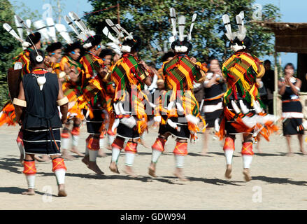 Rengma Naga tribe's men in dance Stock Photo: 80026732 - Alamy
