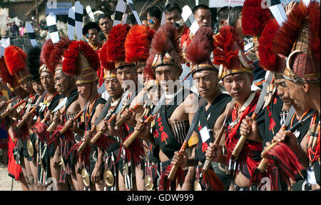 The image of Chang Tribe Men singing at Hornbill Festival, Nagaland ...