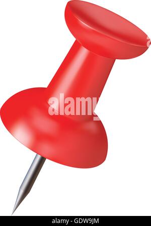 Red push pin isolated, vector with shadow Stock Vector Image & Art - Alamy