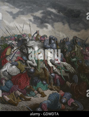 III Crusade. Richard the Lionheart and Saladin at the Battle of Arsuf ...