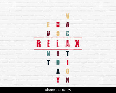 Holiday concept: Relax in Crossword Puzzle Stock Photo - Alamy