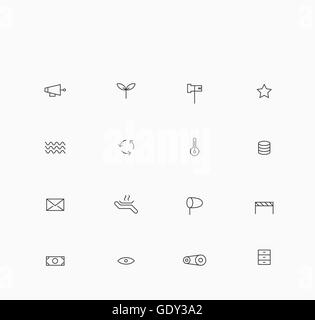 Set of various simple small line icons Stock Photo - Alamy