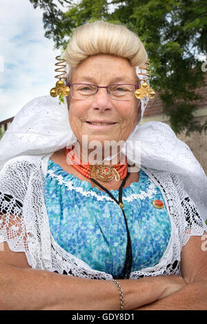 Dutch people from the province of Zeeland wearing typical nostalgic ...