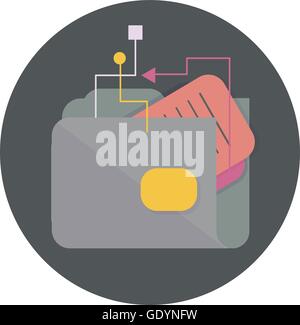 folder document data icon vector illustration design Stock Vector Image ...