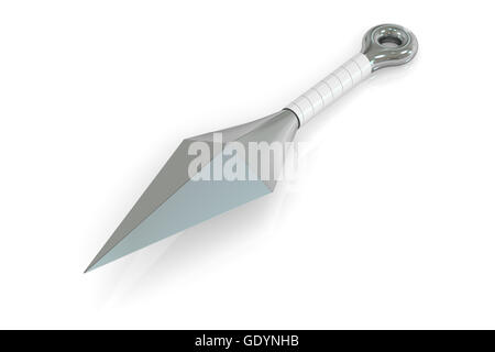 Kunai, closeup. 3D rendering isolated on white background Stock Photo ...