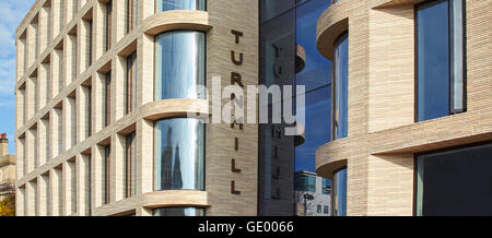 Detail of brick facade. Turnmill Building, London, United Kingdom ...