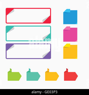 Various colorful labels Stock Photo - Alamy
