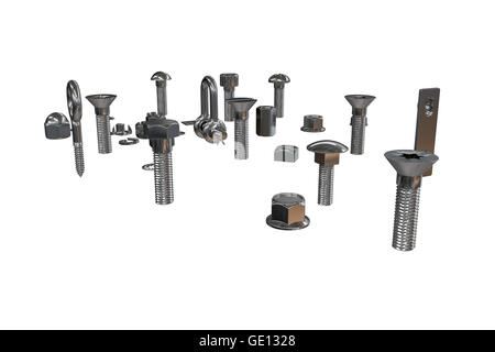 3d illustration of hardware stuff isolated on white background Stock ...