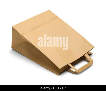 brown paper bag isolated on white background Stock Photo - Alamy