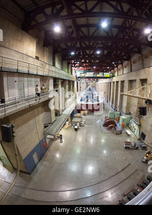 Wide angle picture of the Hoover Dam water intake towers, USA Stock ...