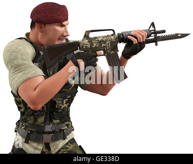 war soldier cartoon Stock Photo - Alamy