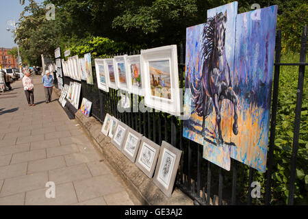 Ireland, Dublin, Merrion Square West, Sunday art market, Chinese ...
