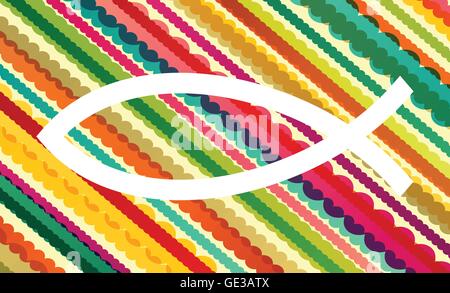 Ichthus Christian Fish Symbol Religious Icon Vector Illustration Stock ...