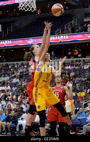 Los Angeles Sparks forward Emma Cannon against during a WNBA preseason ...