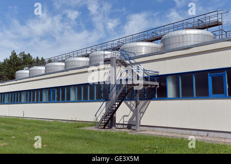Briesen, Germany. 21st July, 2016. A view inside the pure water pump ...